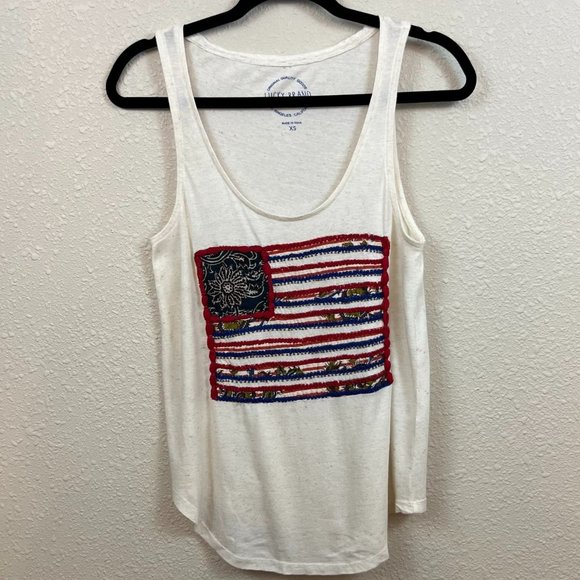 Lucky Brand | Tops | Lucky Brand American Flag Tank Top Size Xs | Poshmark